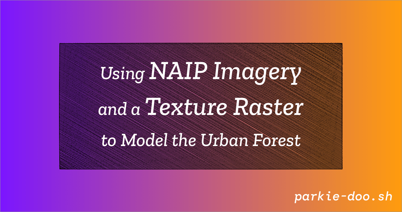 Using NAIP Imagery and a Texture Raster to Model the Urban Forest